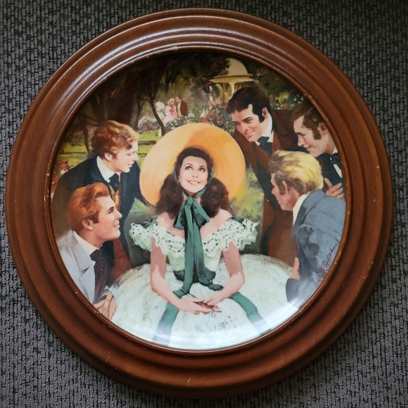 Wall Decor | Gone With The Wind Plate Scarlett And Her Suitors By ...
